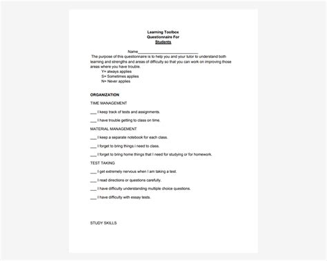 Learning Toolbox Self Assessment By Hillcrest High School Peer