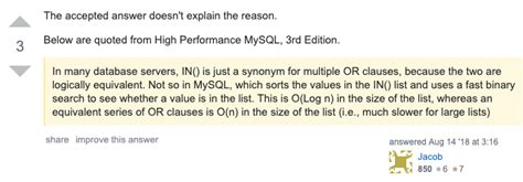 Mysql的in语句和or哪个执行效率更高 知乎