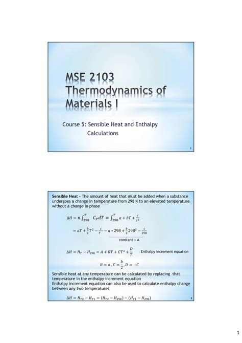 Course 5 Sensible Heat And Enthalpy Calculations DocsLib