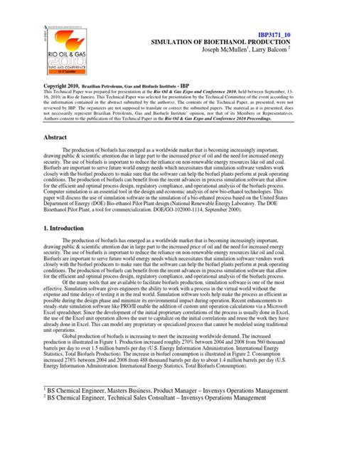 Simulation Bio Ethanol Production Final Pdf Biofuel Simulation