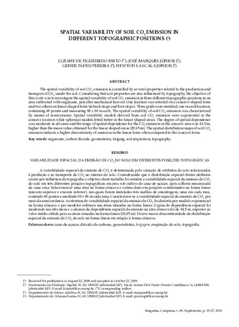 Pdf Spatial Variability Of Soil Co2 Emission In Different Topographic
