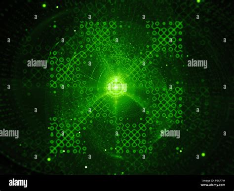 Glowing Futuristic Quantum Processor Computer Generated Abstract