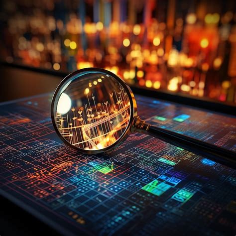 Premium Photo Data Analysis With Magnifying Glass Insightful Chart