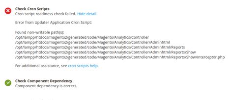 Crontab Magento Cron Script Readiness Check Failed Magento Stack Exchange