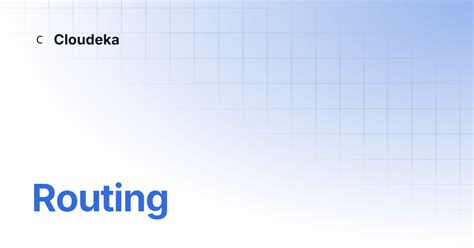 routing cloudeka