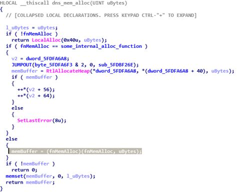 Code Execution Via Surgical Callback Overwrites Eg Dns Memory Functions Hexacorn
