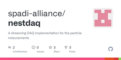 Github Spadi Alliancenestdaq A Streaming Daq Implementation For The Particle Mesurements