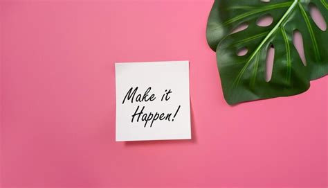 Premium Photo Motivational Quote On Pink Background