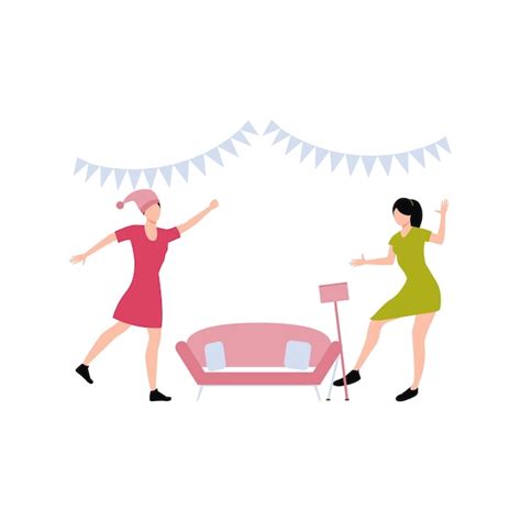 As raparigas estão a divertir se Vetor Premium