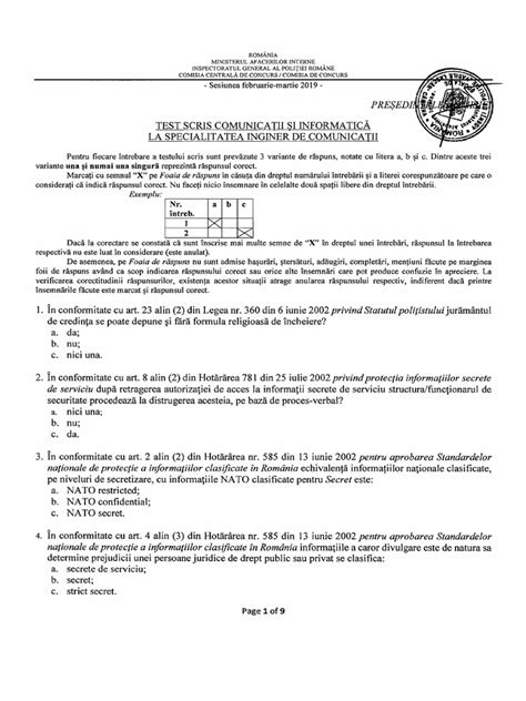 test dcti inginer de comunicatii pdf