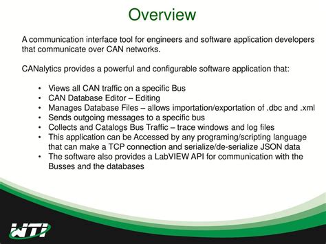 Canalytics Tm Can Interface Software By Ppt Download