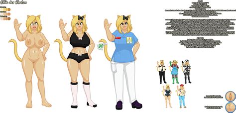 Rule 34 Cat Ears Cat Tail Catgirl Character Profile Ellie Rockcandy English Text Lingerie
