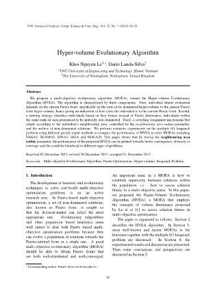 Hyper Volume Evolutionary Algorithm