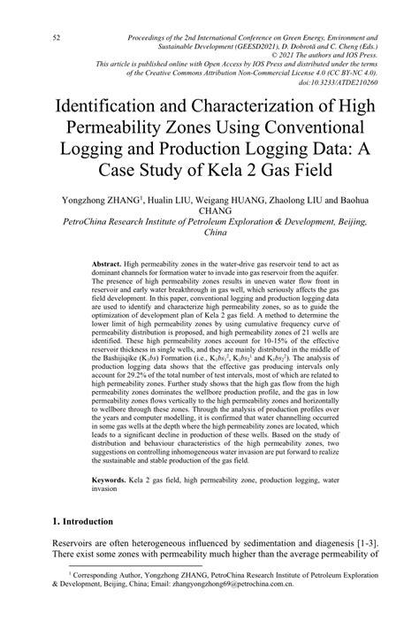 Pdf Identification And Characterization Of High Permeability Zones Using Conventional Logging