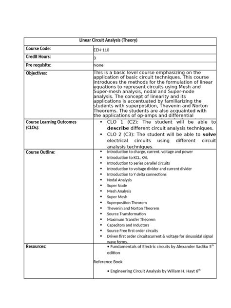 Linear Circuit Analysis Theory Spring 22 18012023 095241am Pdf