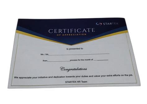 Matt Finish Printed Paper Certificate Thickness 1mm Sizedimension