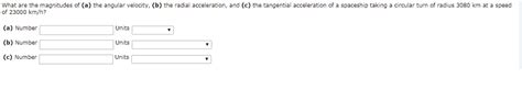 Solved What Are The Magnitudes Of A The Angular Velocity Chegg