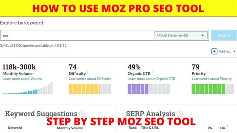 How To Use Moz Keywords Research Tool For Beginners In Hindi Youtube