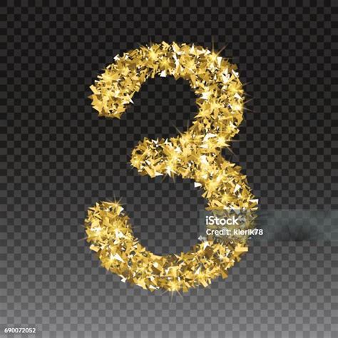 금 빛나는 번호 3 빛나는 황금 글꼴 벡터 체크 무늬 배경 반짝임의 글자를 그림 2015년에 대한 스톡 벡터 아트 및 기타 이미지 2015년 가장자리 검은색 Istock