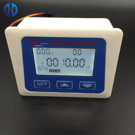 LCD Display Digital Meter Temperature Measuring Flow Senosr Total Liter Gal New From ZJ LCD M