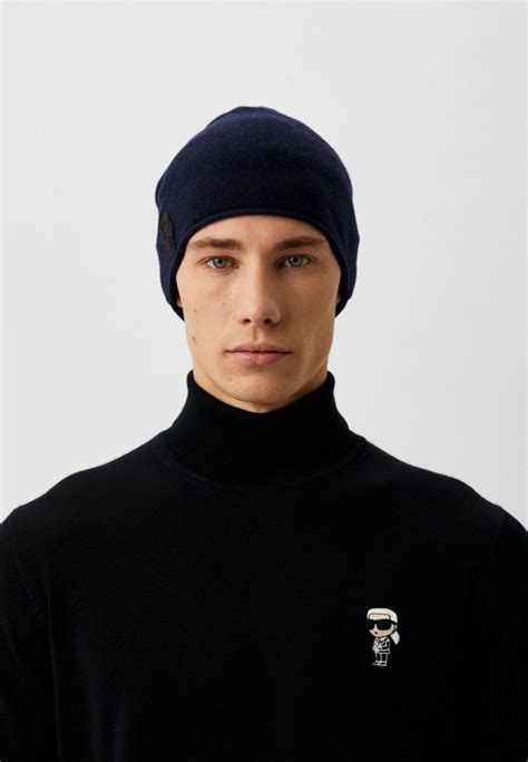 Шапка Karl Lagerfeld, цвет: синий, RTLADA111501 — купить в интернет ...
