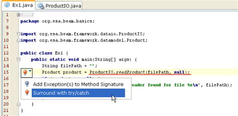 Beam Java Tutorial Exercise 1