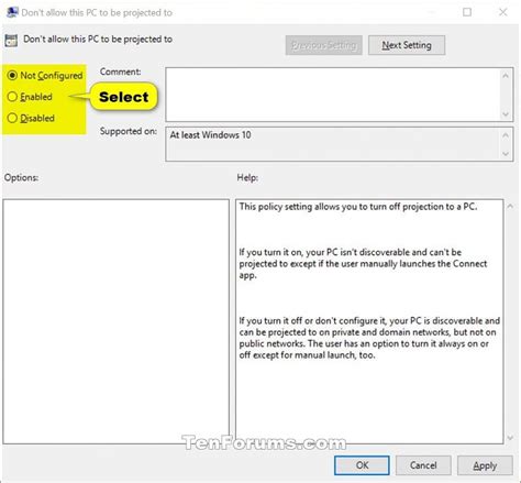 Enable Or Disable Projecting To This PC In Windows Tutorials