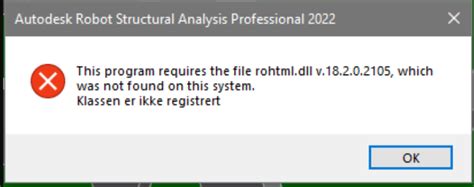 This Program Requires The File Rohtmldll Vxxxxxxxx Which Was Not