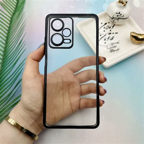قاب گوشی Redmi Note 12 Pro 5g شیائومی ژله ای الکتروپلیتینگ شفاف دور