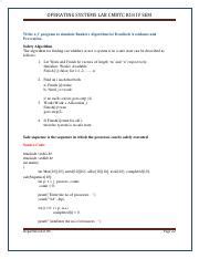 Bankers Algorithm Pdf OPERATING SYSTEMS LAB CMRTC R IV SEM Write A C Program To Simulate