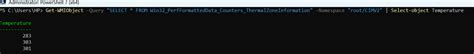 Find CPU Temperature Using Powershell