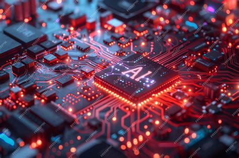 Circuit Board Cpu Or Gpu Processor Microchip Starting Artificial Intelligence Of Neural