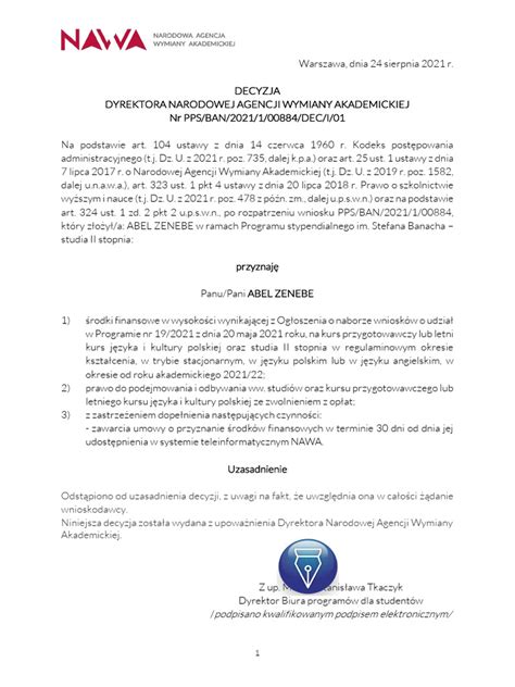 Decision Of Scholarship Pdf