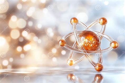 The Image Depicts An Artistic Representation Of An Atomic Model With Electrons Gracefully