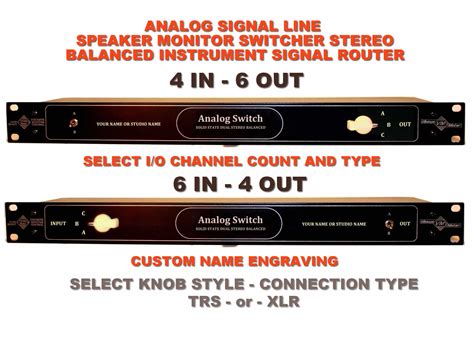 2 In 6 Out Or 6 In 2 Out Analog Studio Switch Trs Xlr Dsub Select Connection