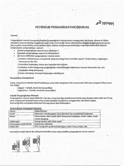 Manual Handling Guide Pdf