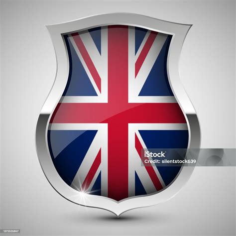 Eps10 영국 국기 색상과 벡터 애국 방패 0명에 대한 스톡 벡터 아트 및 기타 이미지 0명 3차원 형태 개념 Istock