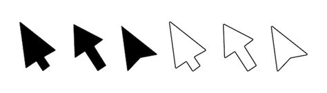 Premium Vector Arrows Icon Click Cursors Icon Set For Web And App
