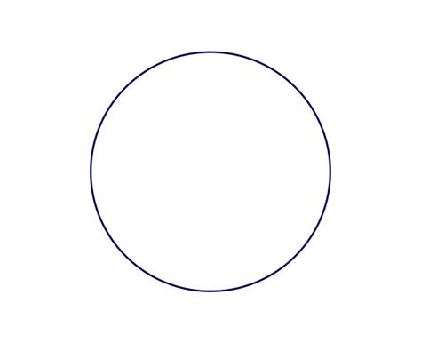 Circle Shape Outline Stroke Blue Symbol Royalty Free Vector