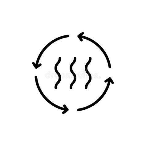 Air Conditioning Linear Style Icon Set Heating Ventilation And Cooling Systems For Indoor