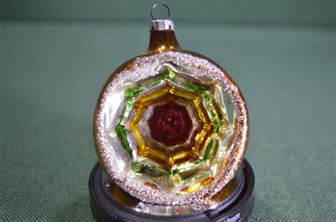Купить Елочная стеклянная игрушка Фонарь фонарик прожектор Стекло ГДР периода СССР 1 цены