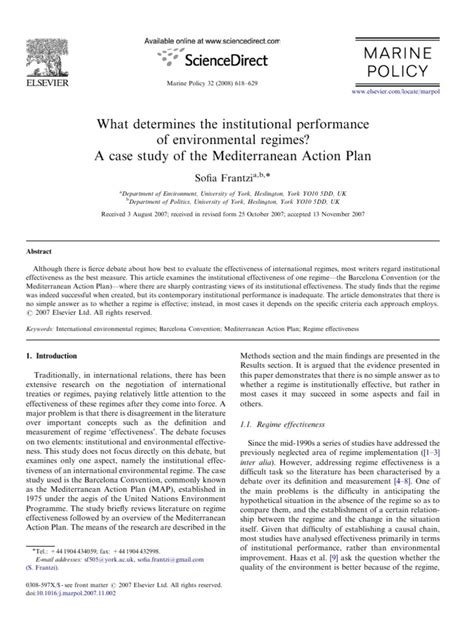 What Determines The Institutional Performance Of Sofia Frantzi Pdf