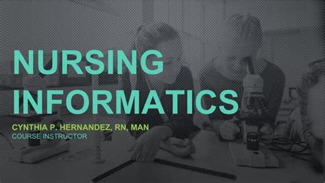 Nursing Informatics About The Informatics Pdf