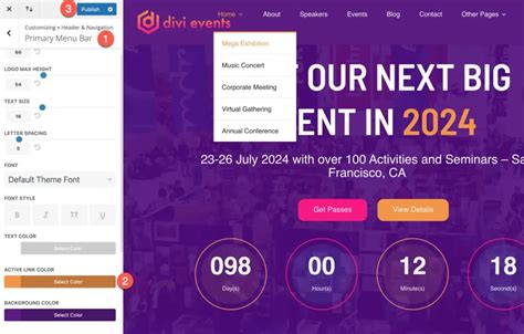 How To Change The Active Link Color In The Default Header Divi Extended Documentation