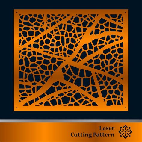 레이저 및 Cnc 절단 패널 템플릿 프리미엄 벡터