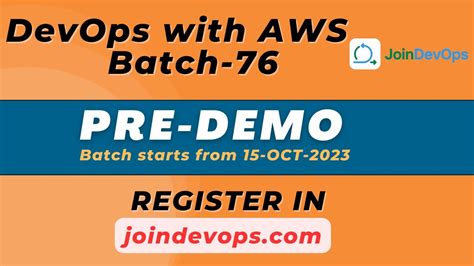 Pre Demo Devops With Aws Batch 76 Best Devops Training In India