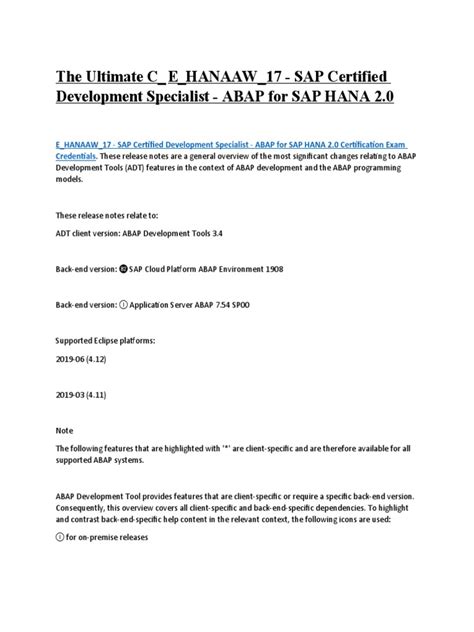 the ultimate c e hanaaw 17 sap certified development specialist