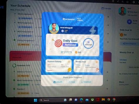 Mittapalli Akhil On Linkedin Nxtwaveccbp Daily Goal Achievement