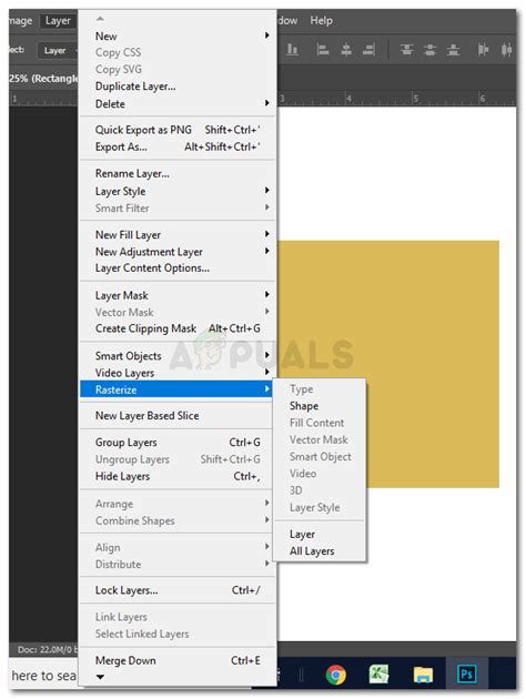 How To Rasterize A Layer In Photoshop