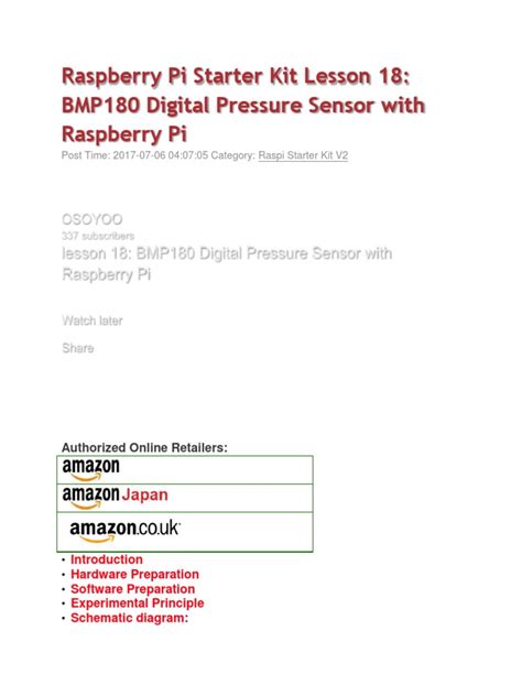 Raspberry Pi Starter Kit Lesson 18 Pdf Atmospheric Pressure Raspberry Pi